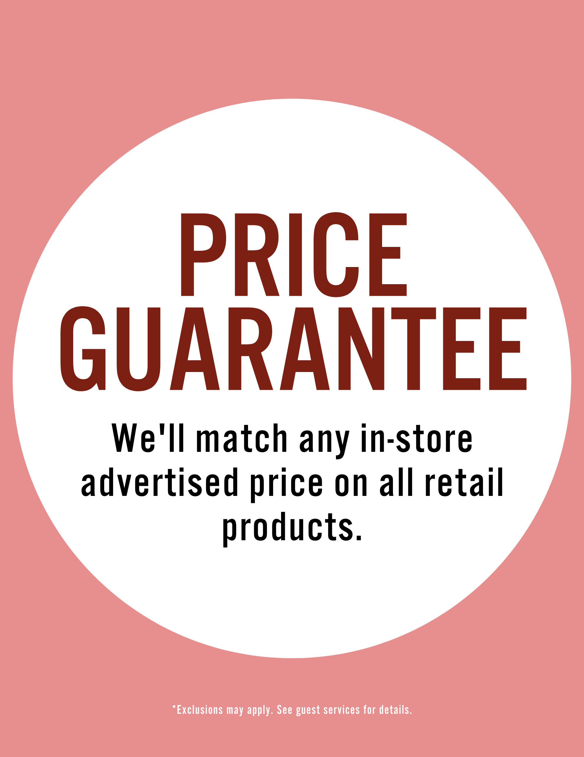 Price Match Guarantee - HS Studio Salon & Spa in Halifax NS